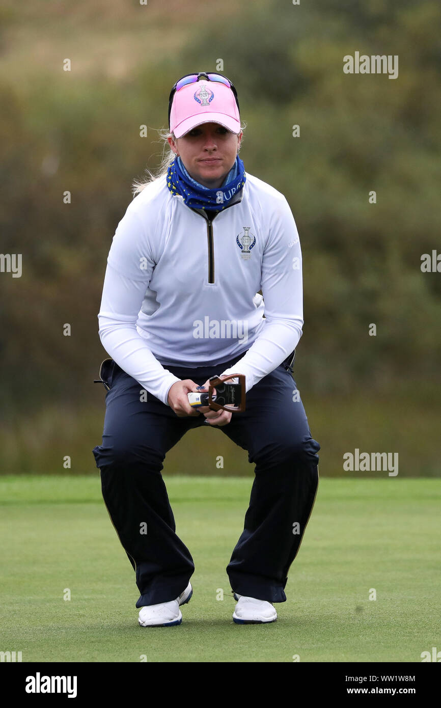 Team Europe's Jodi Ewart Shadoff on the 9th during preview day four of ...