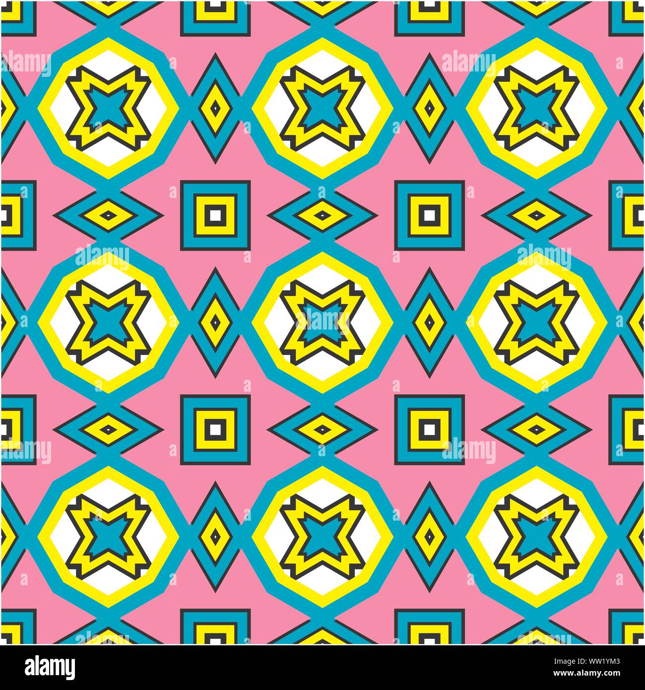 Vintage geometric pattern in retro 80s style. Textile fashionable retro ...