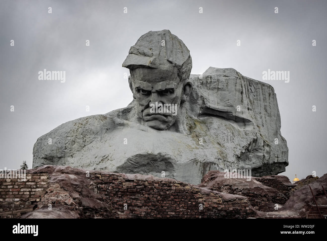 Unknown soldier monument of the Brest Fortress, Brest, Belarus. Soviet ...