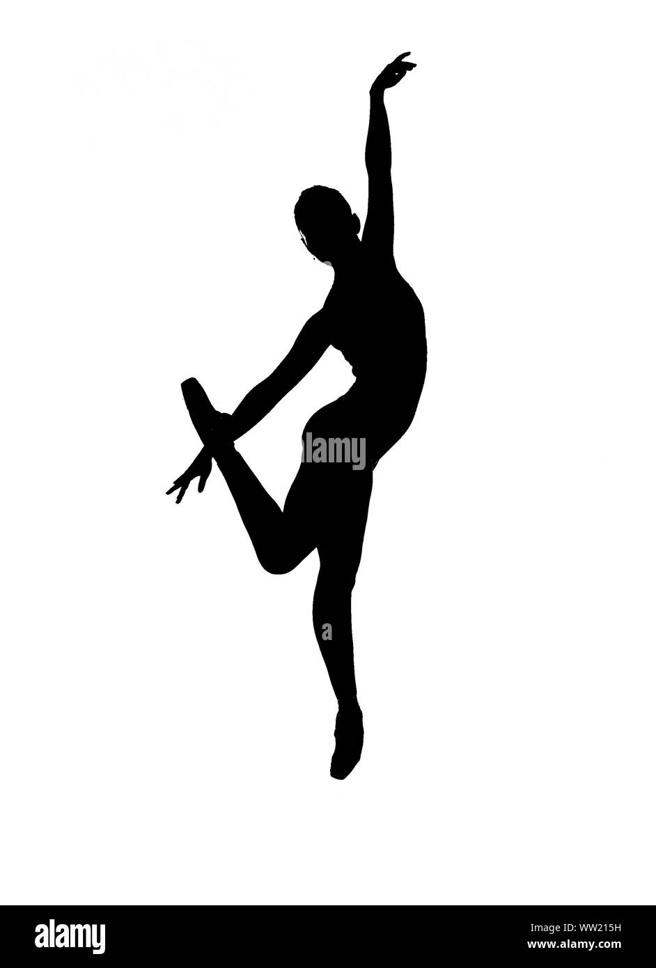 Female Dance One Person Silhouette Cut Out Stock Images & Pictures - Alamy