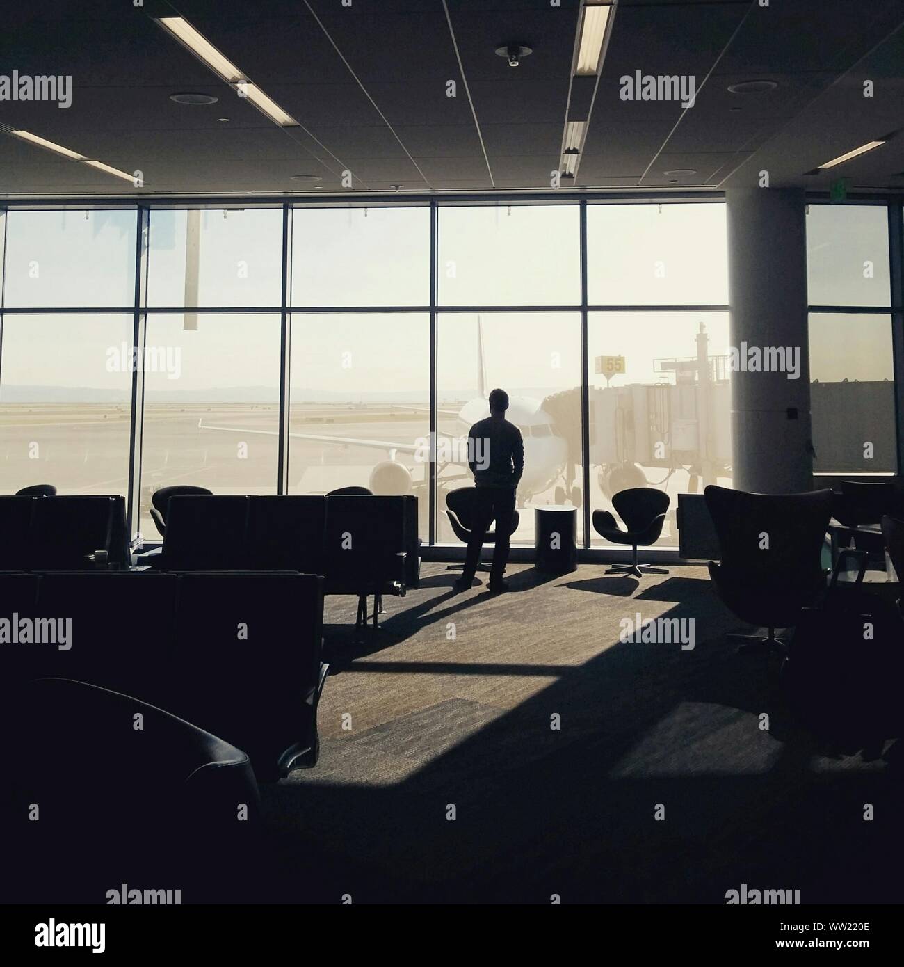 Standing seat airplane hi-res stock photography and images - Alamy