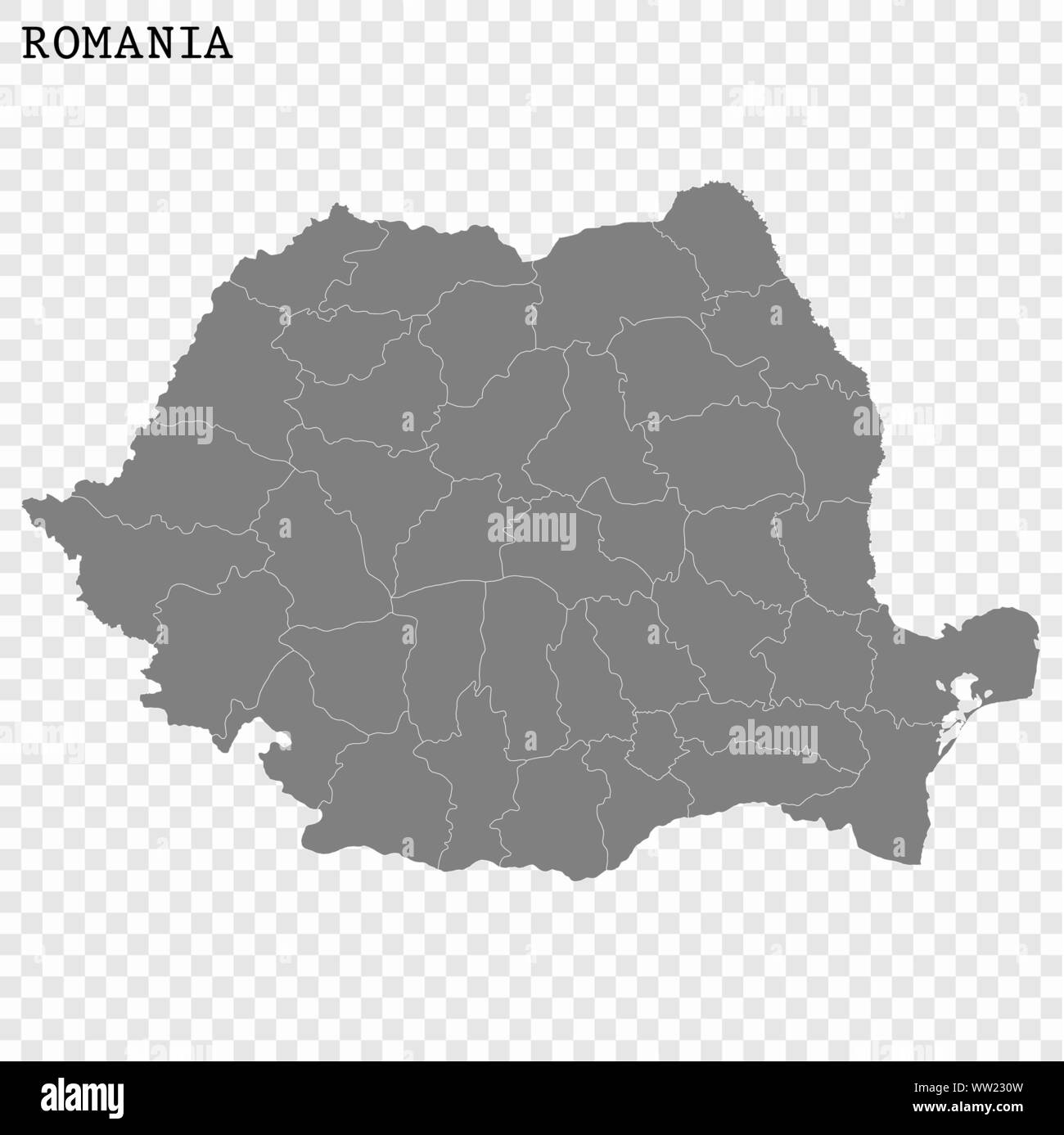 Old romania borders map hi-res stock photography and images - Alamy