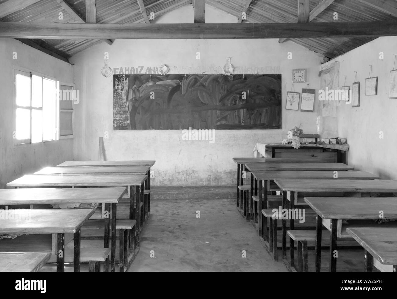 Empty Classroom Black And White