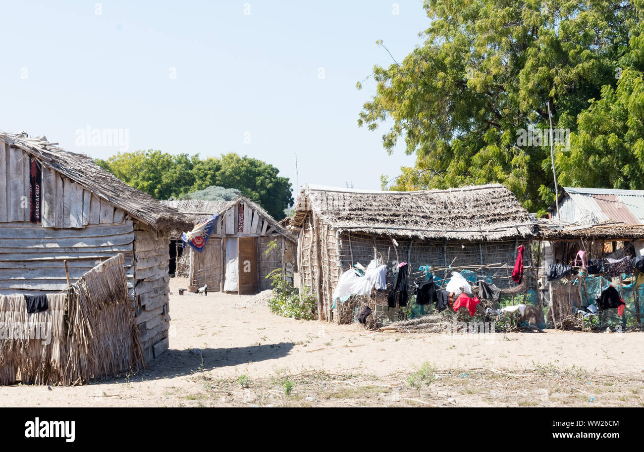Typical malgasy village - African hut - Southern Madagascar Stock Photo ...