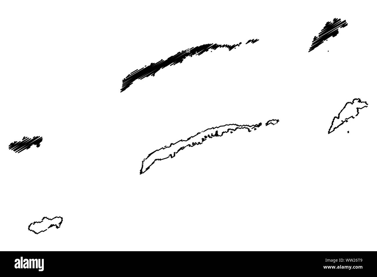 Utila vector map hi-res stock photography and images - Alamy