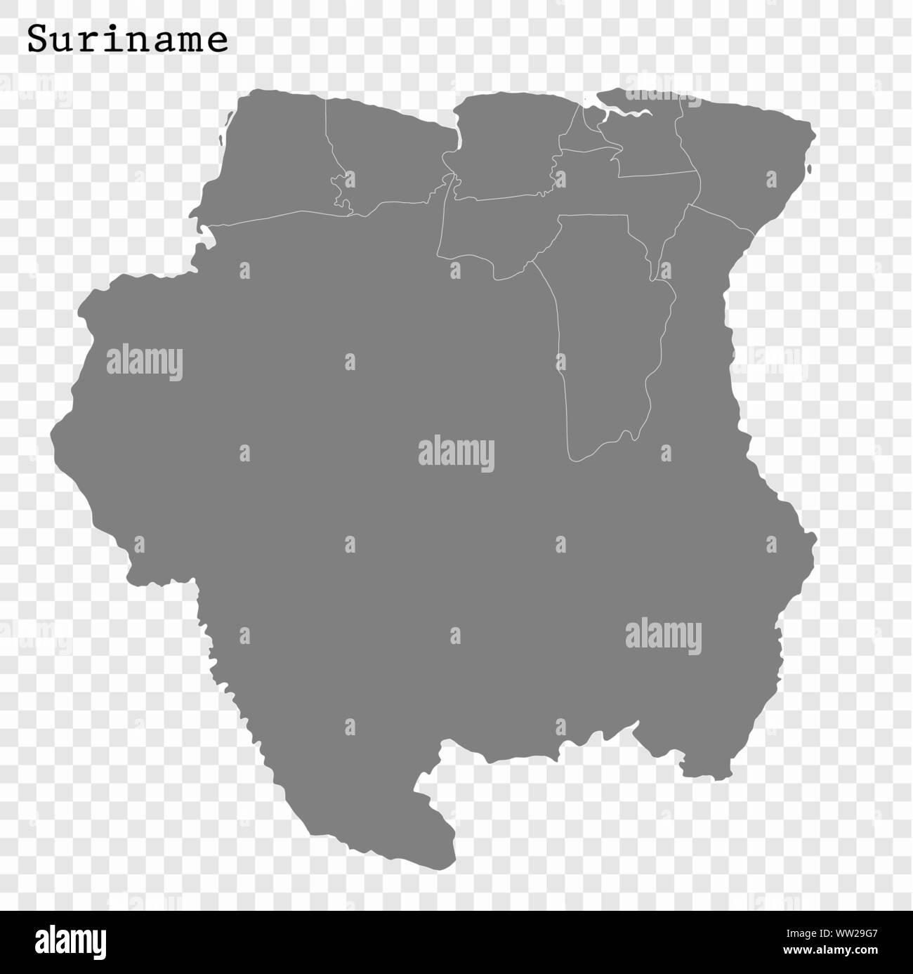 Map of suriname hi-res stock photography and images - Alamy