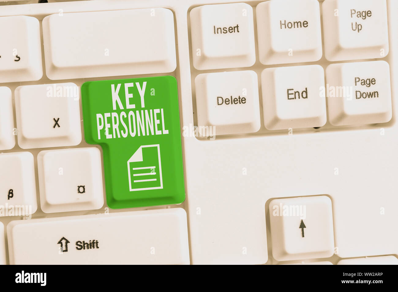 Conceptual hand writing showing Key Personnel. Concept meaning Program ...