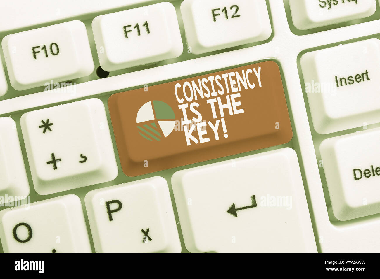 Conceptual hand writing showing Consistency Is The Key. Concept meaning ...