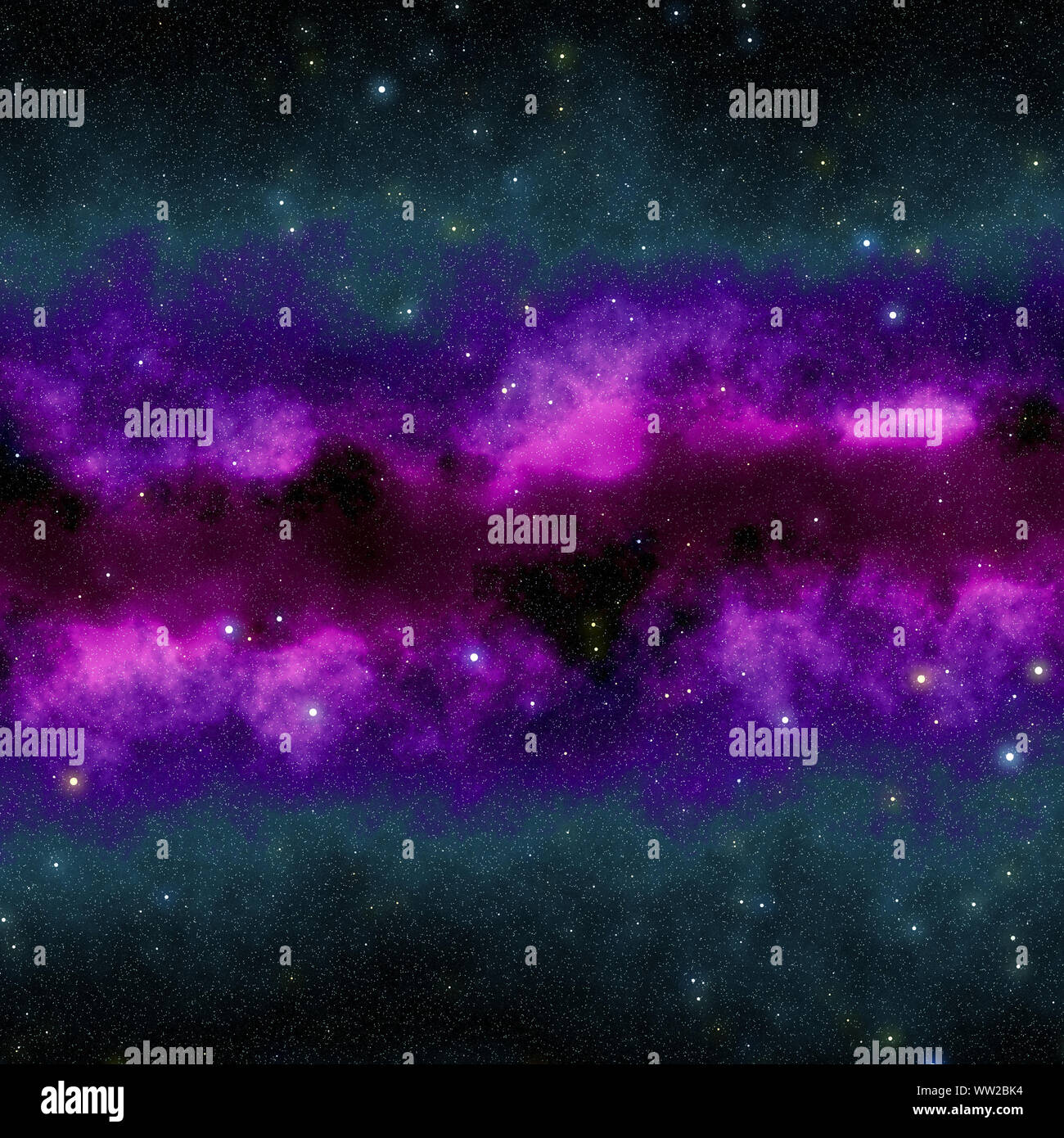 Deep space abstract background with purple nebula and stars Stock Photo ...