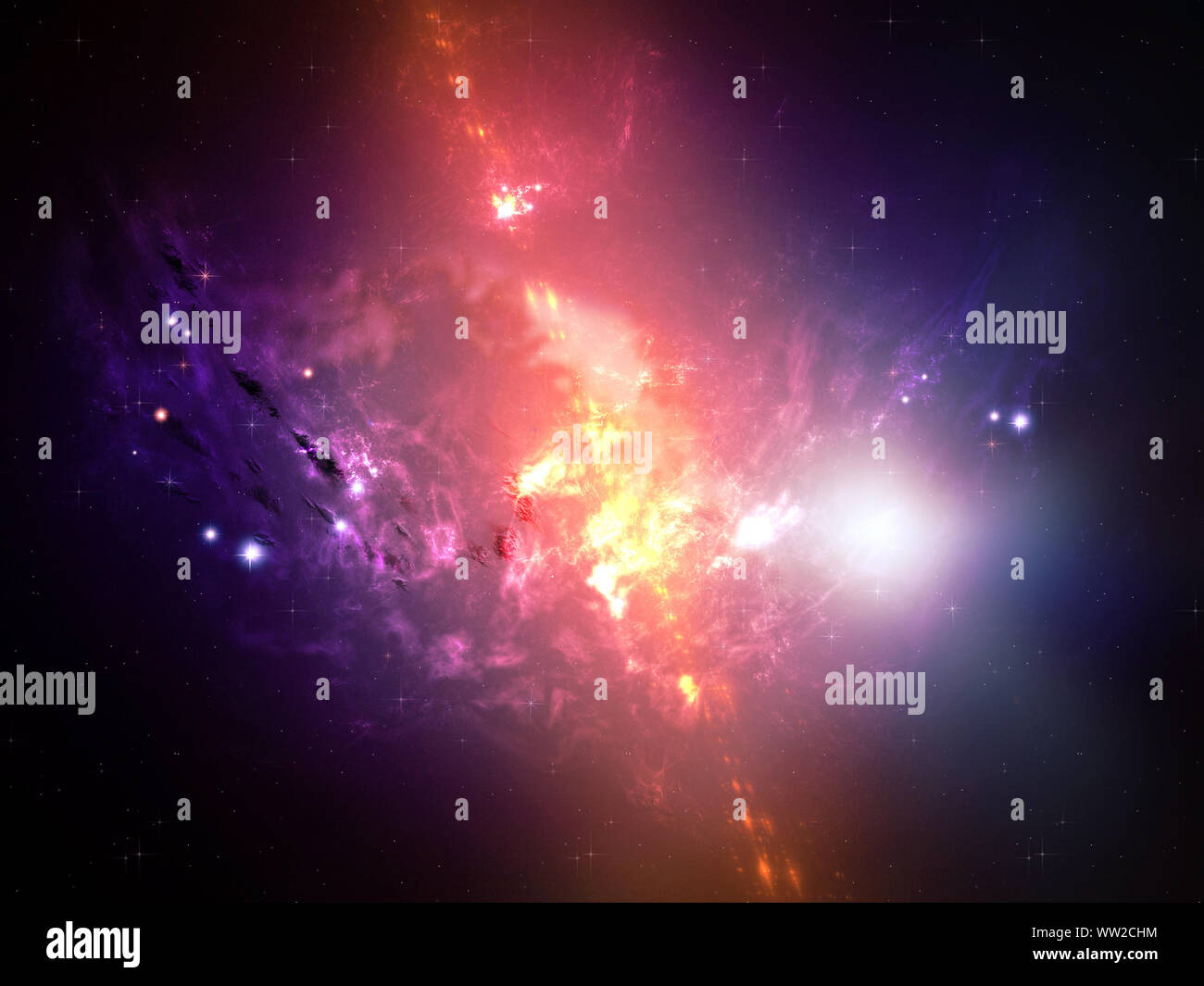 Colorful rich star forming nebula in open space background Stock Photo ...