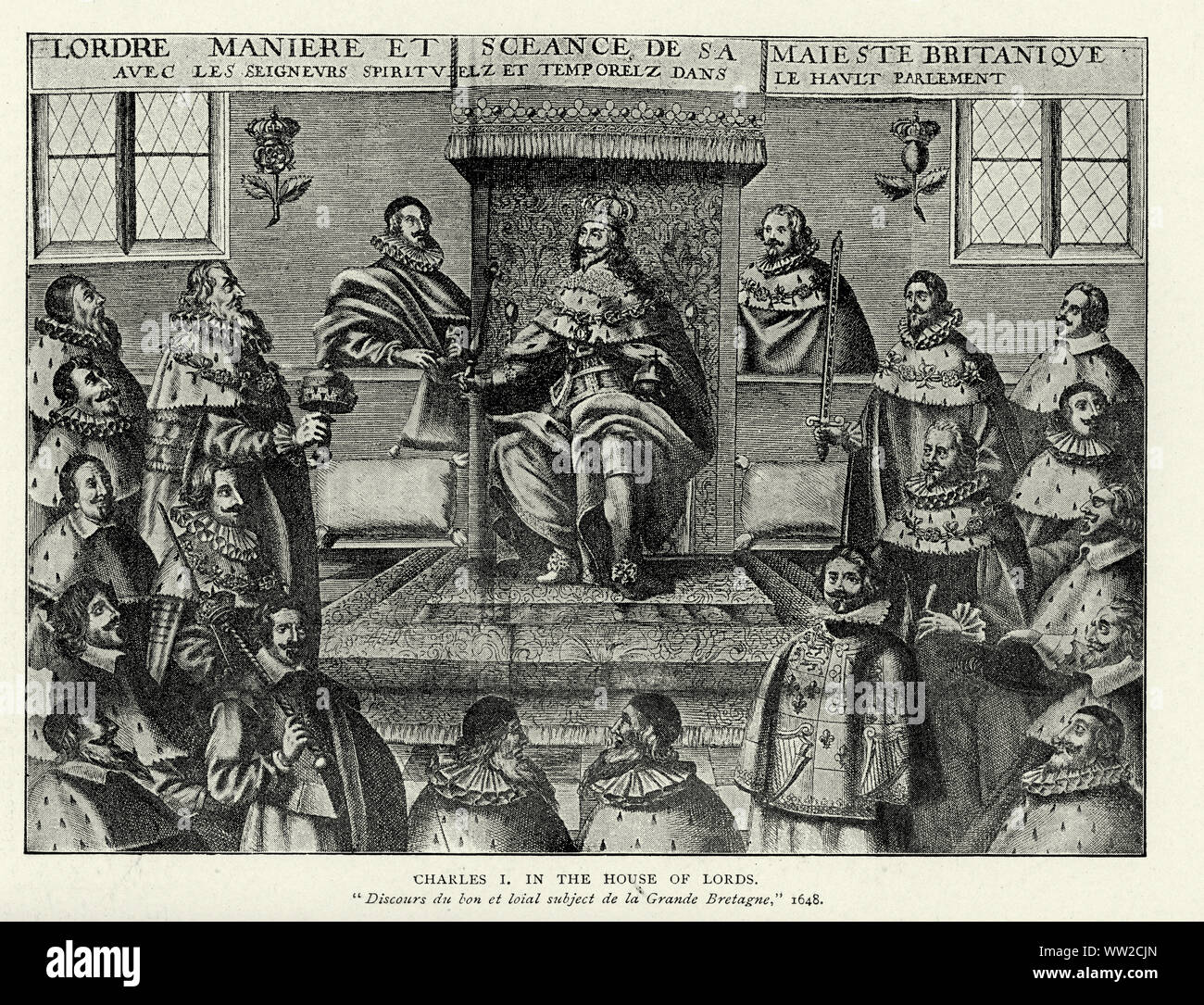 King Charles I in the House of Lords, 17th Century Stock Photo - Alamy