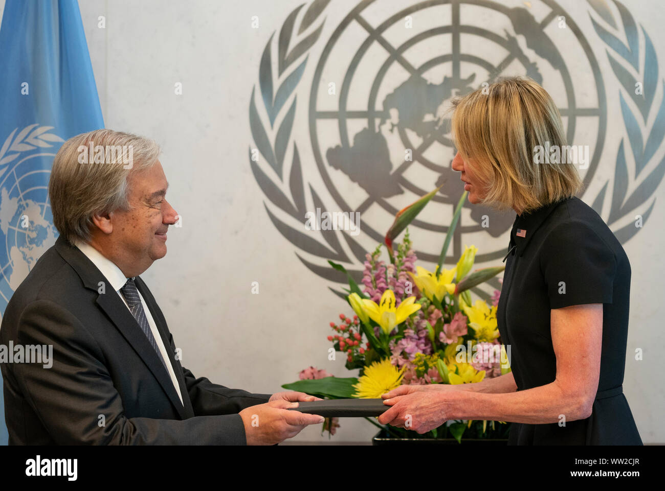 New York, Y - September 12, 2019: US Ambassador Kelly Craft presents ...