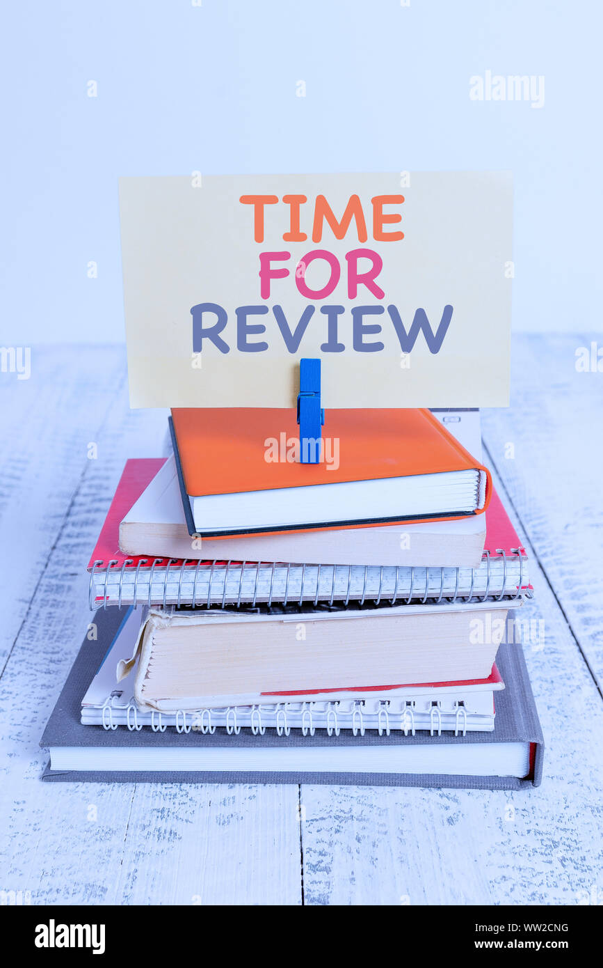 Conceptual hand writing showing Time For Review. Concept meaning review ...