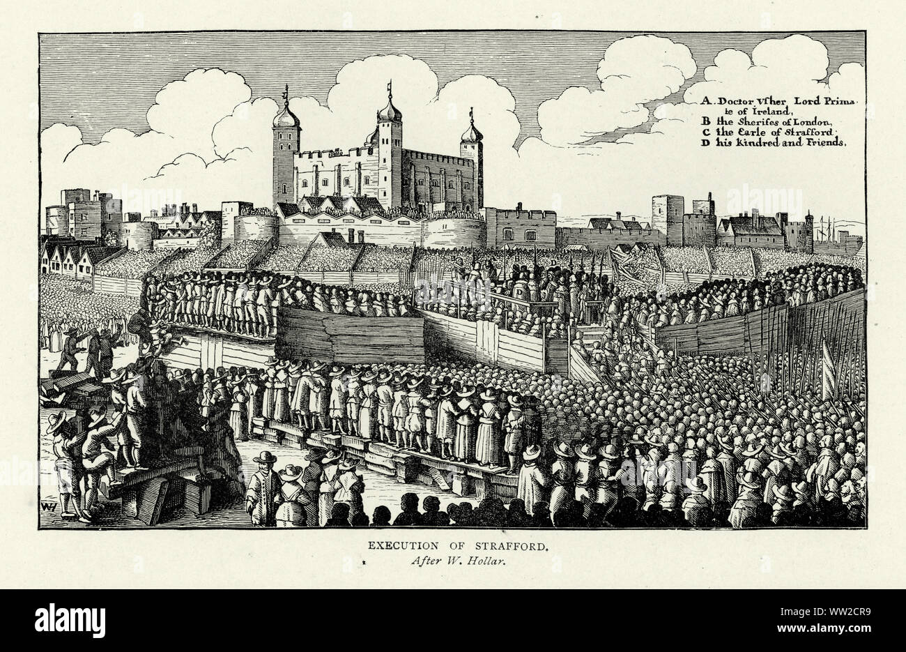 Execution of Thomas Wentworth, 1st Earl of Strafford before the Tower ...