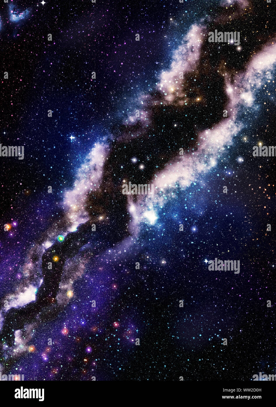 Fantasy outer space themed background with colorful stars and galaxy ...