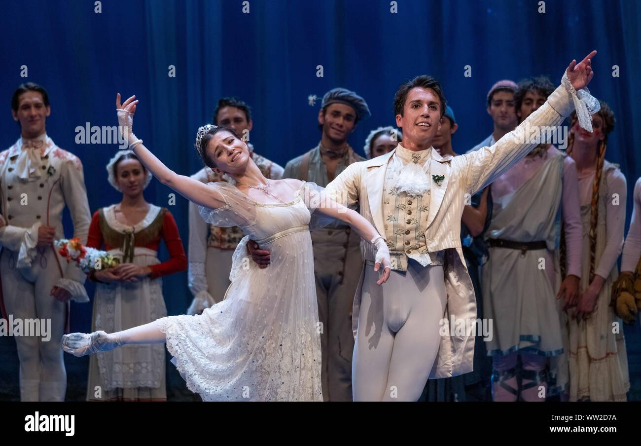 Hamburg, Sept. 6, 2019: Dancers of the world-famous Hamburg Ballet at a ...