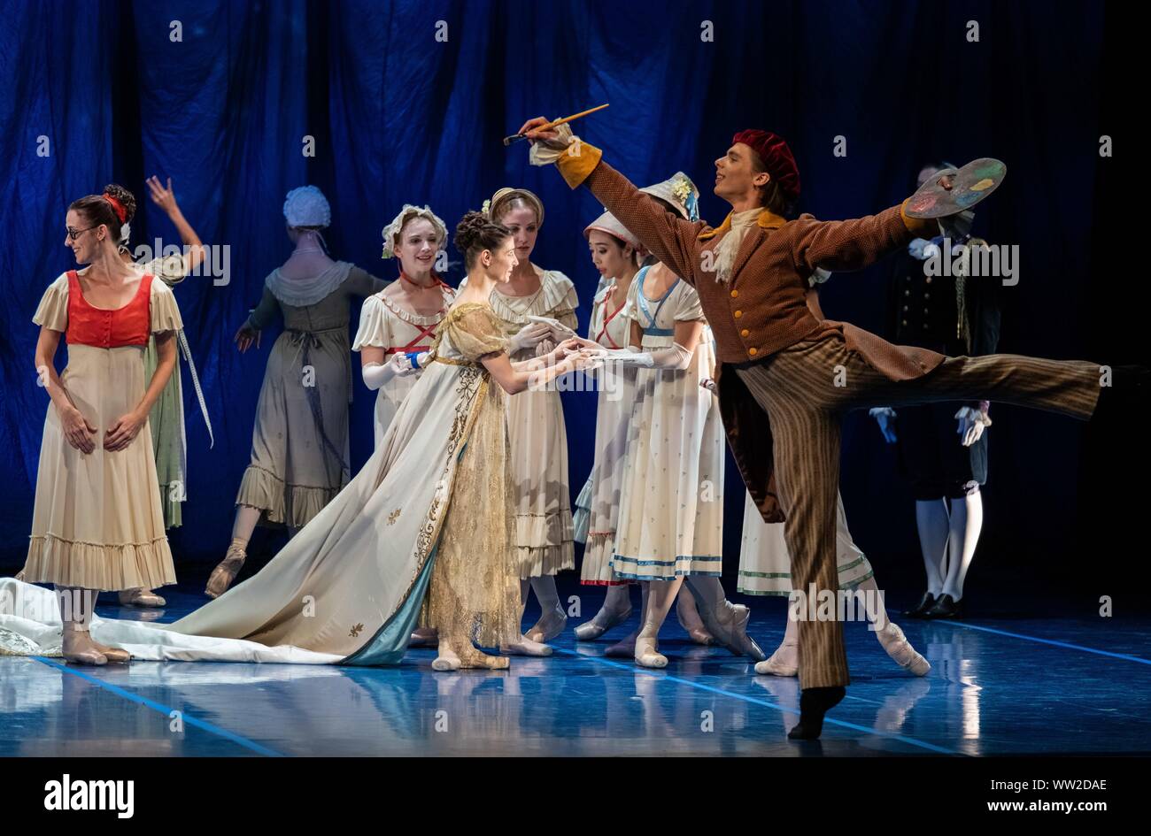 Hamburg, Sept. 6, 2019: Dancers of the world-famous Hamburg Ballet at a ...