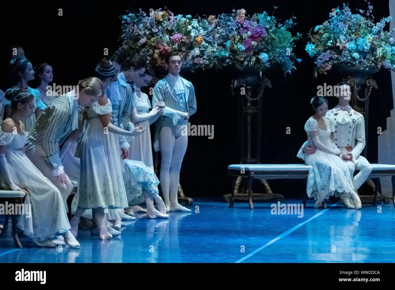 Hamburg, Sept. 6, 2019: Dancers of the world-famous Hamburg Ballet at a ...
