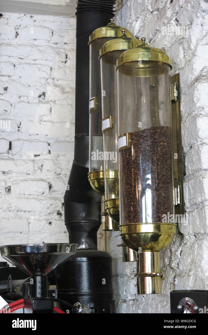 Coffee maker in a bar in Istanbul. Turkish coffee is an exquisite ...