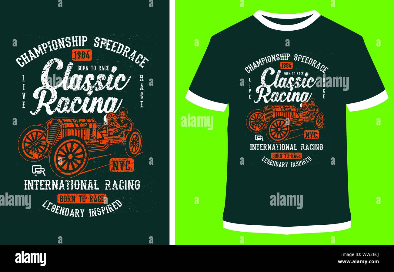 Classic Racing vector design illustration, it can use for label, logo ...