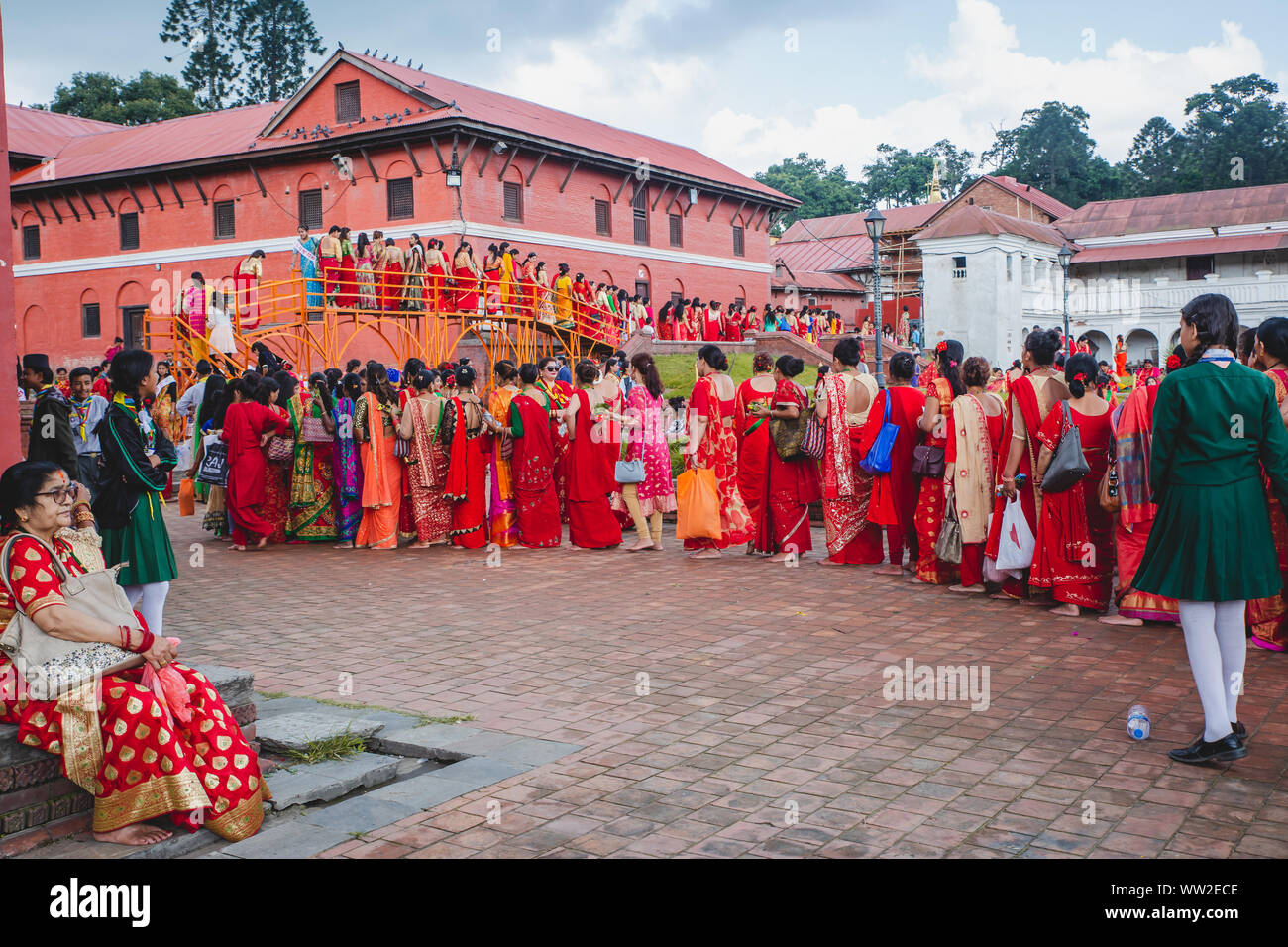 Kathmandu,Nepal - Sep 2,2019 : Large Group of Nepali Hindu Women ...