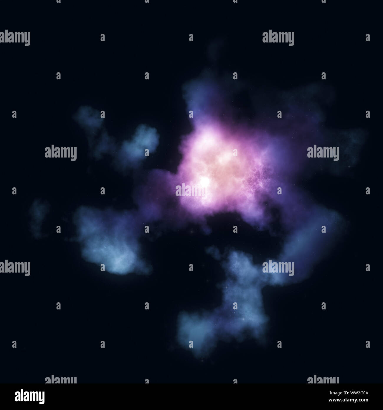 Deep space background with purple clouds and stars Stock Photo - Alamy