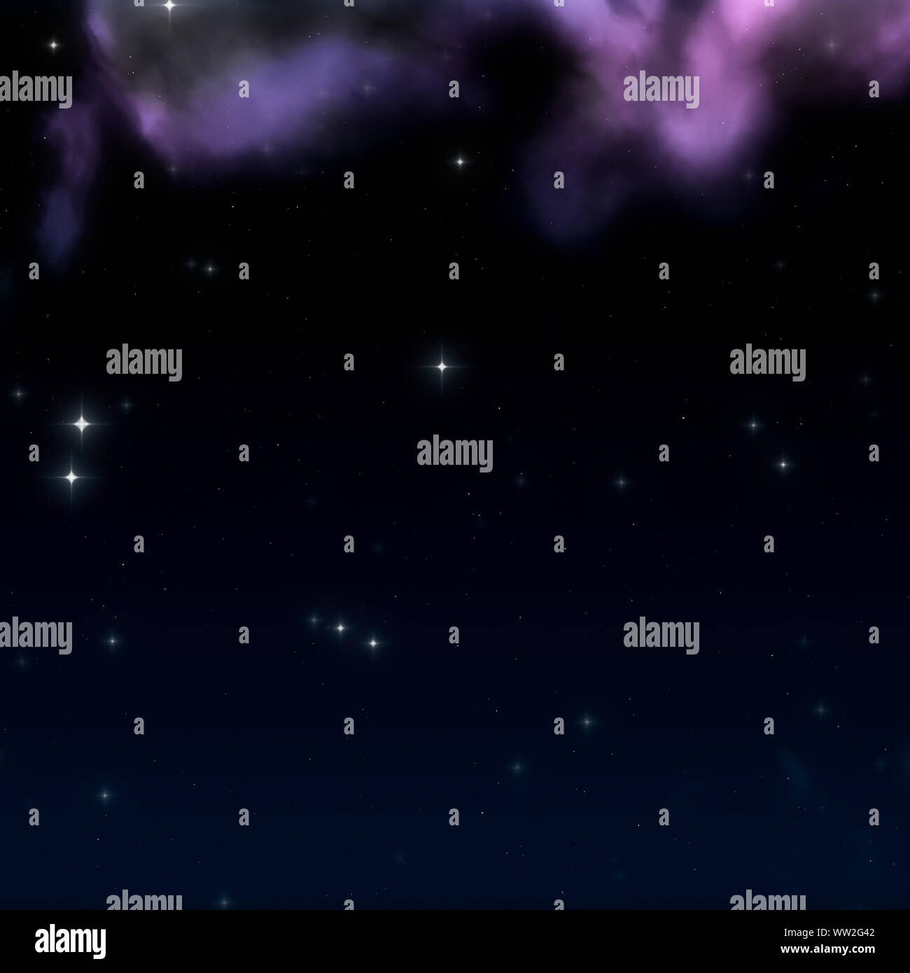 Deep space background with abstract purple nebula and stars Stock Photo ...