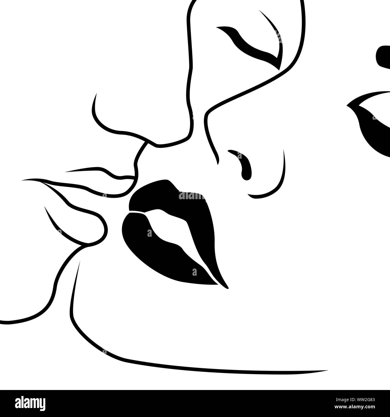 Hand Kiss Stock Vector Images Alamy
