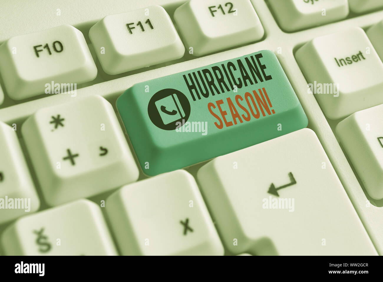Writing note showing Hurricane Season. Business concept for time when ...