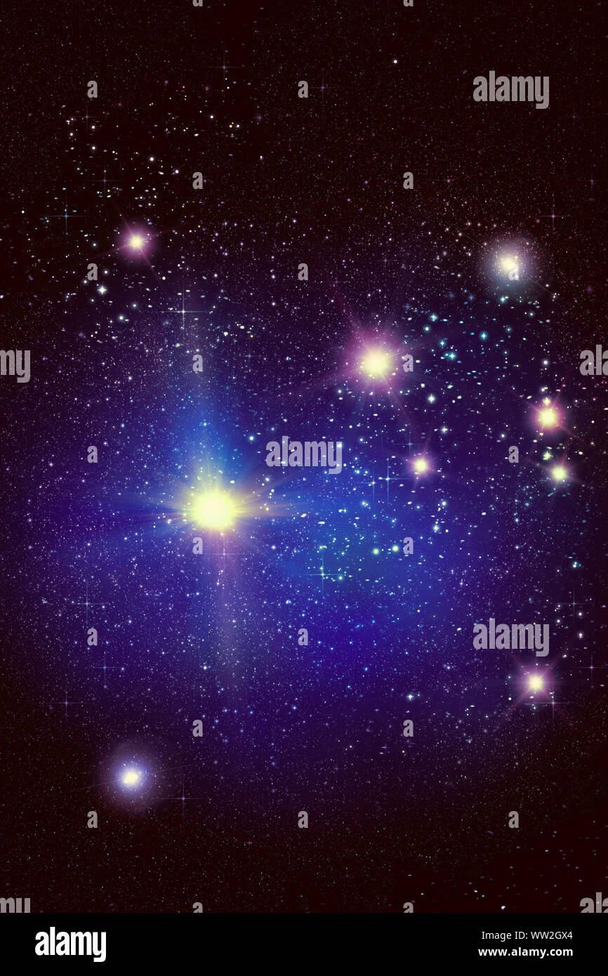Colorful starry outer space background, star field illustration Stock ...