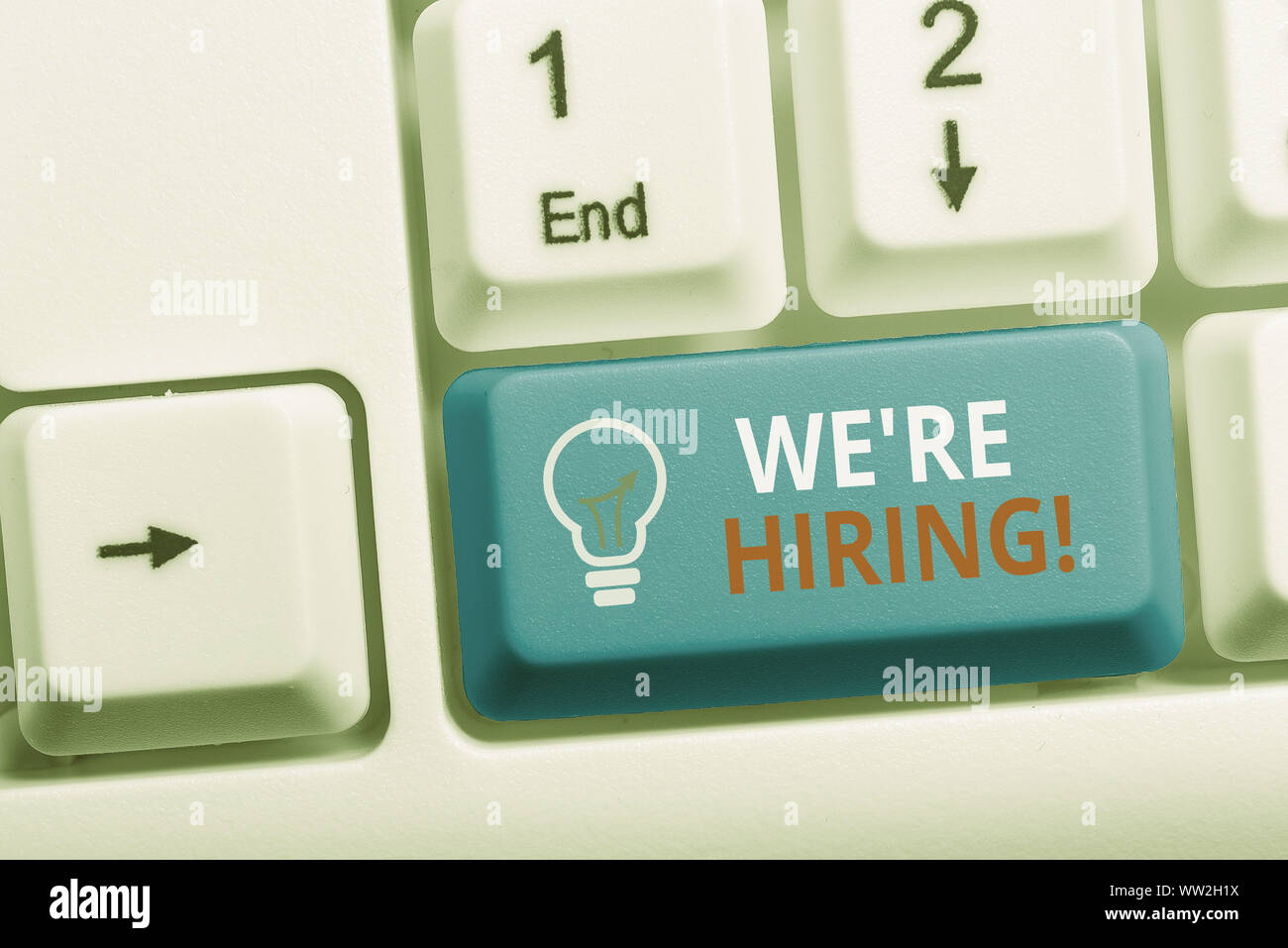 Writing note showing We Re Hiring. Business concept for process of ...