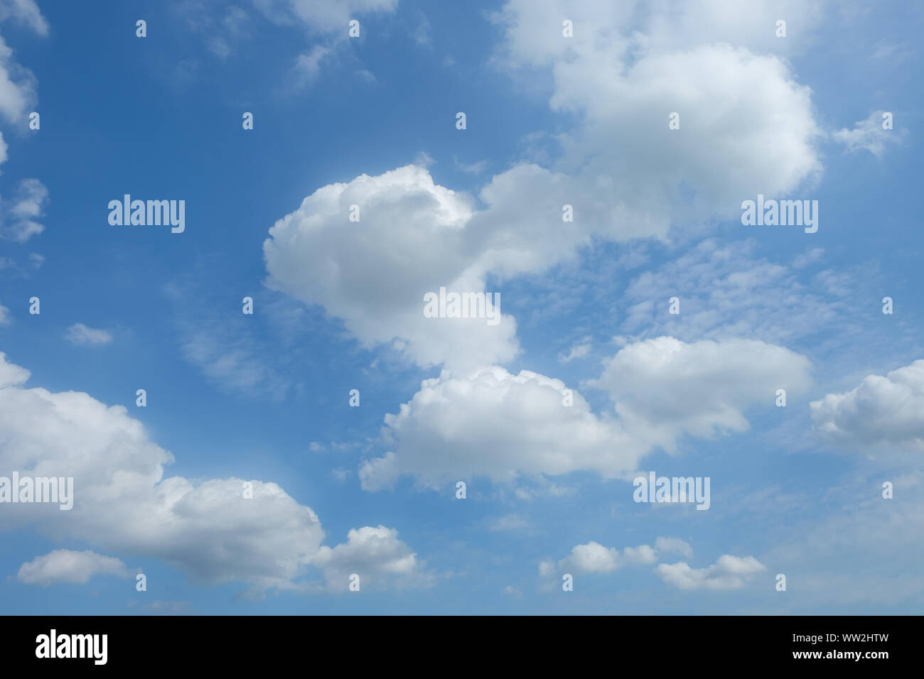 Blue sky with clouds background template with some copy space for Input ...
