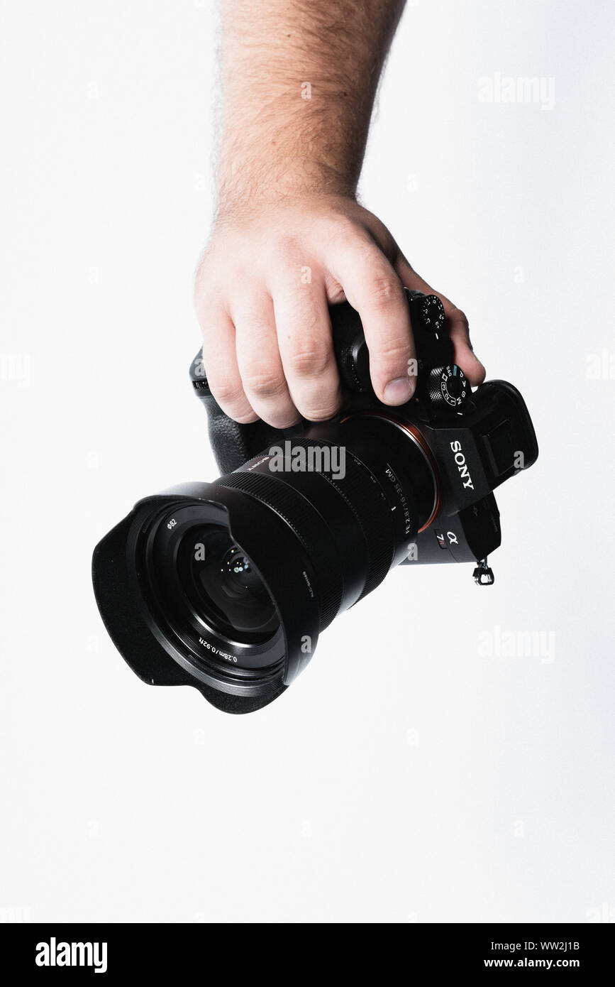 Sony Camera with White Background Stock Photo - Alamy