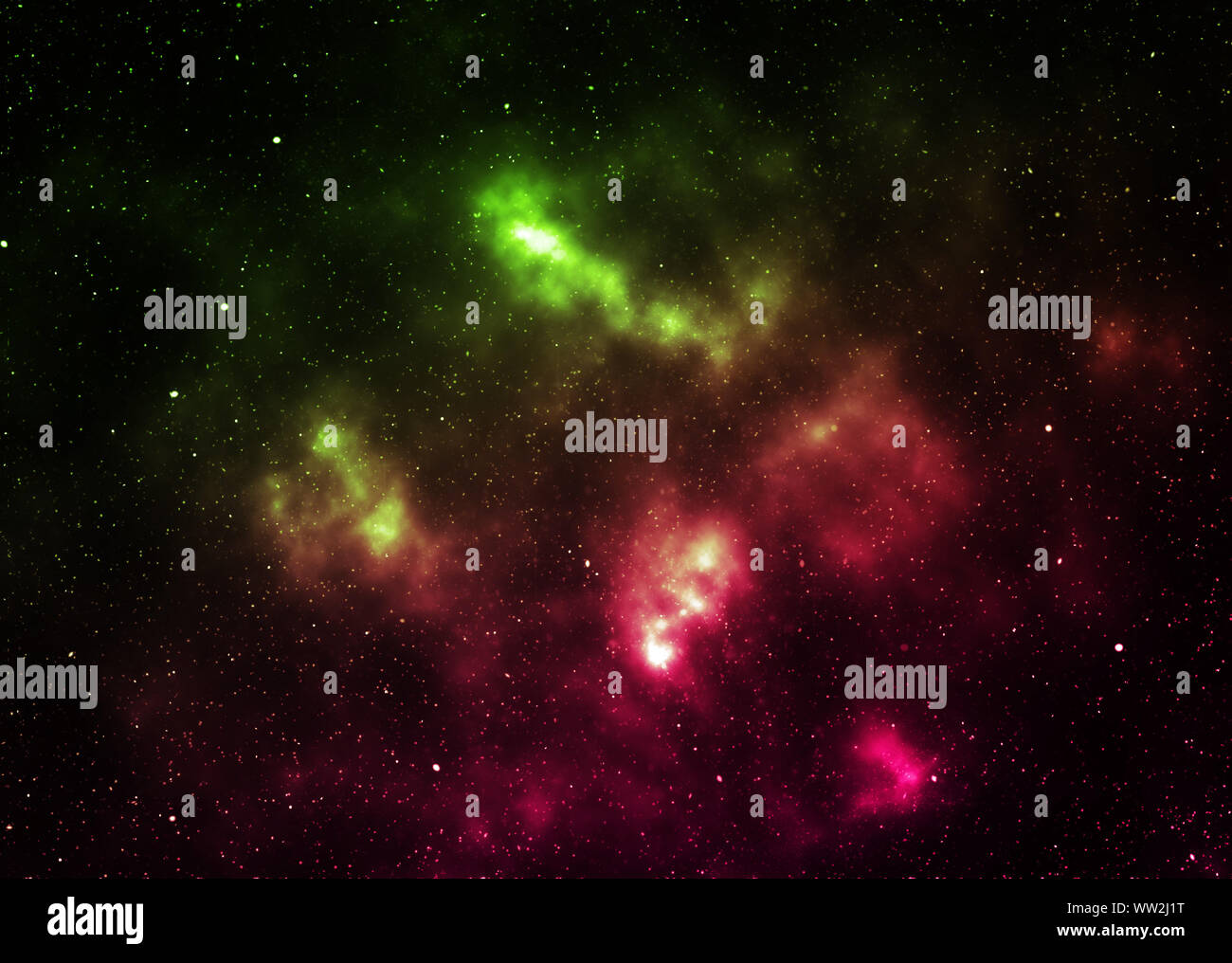 Grunge nebula clouds with stars, abstract outer space illustration ...
