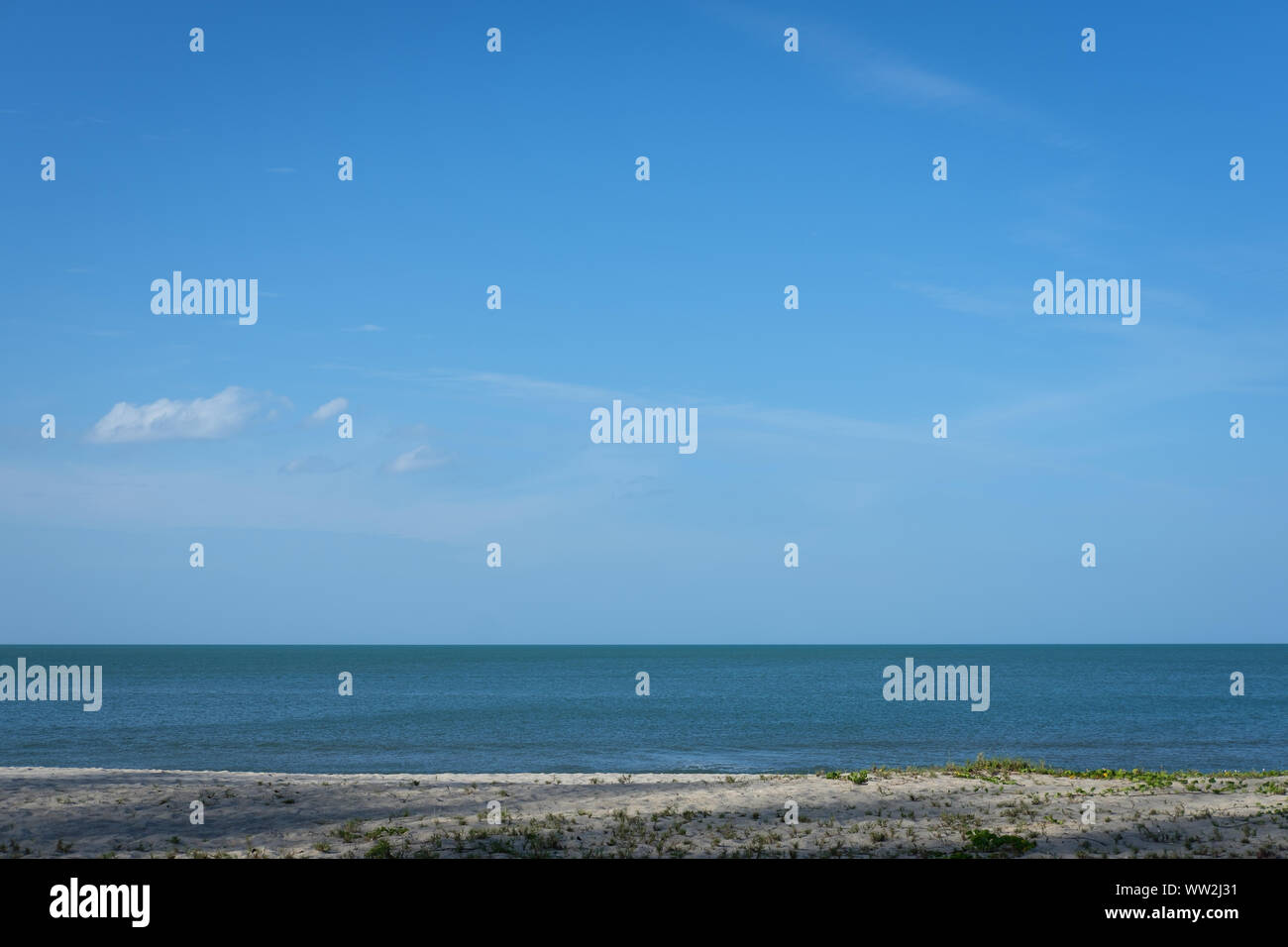Beautiful sea on a bright sky with copy space to write Stock Photo - Alamy