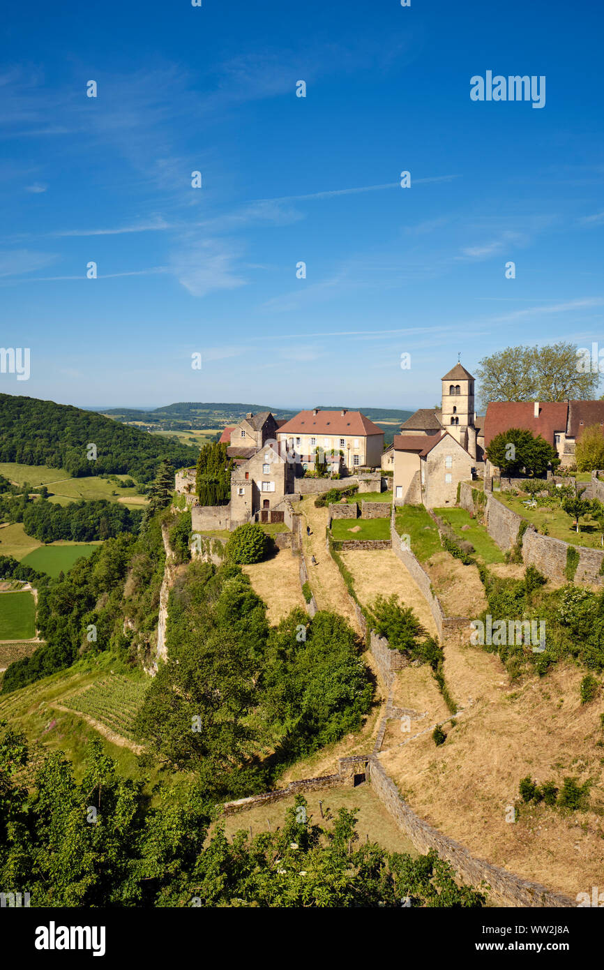Château Chalon / Chateau Chalon village in the Jura department in ...
