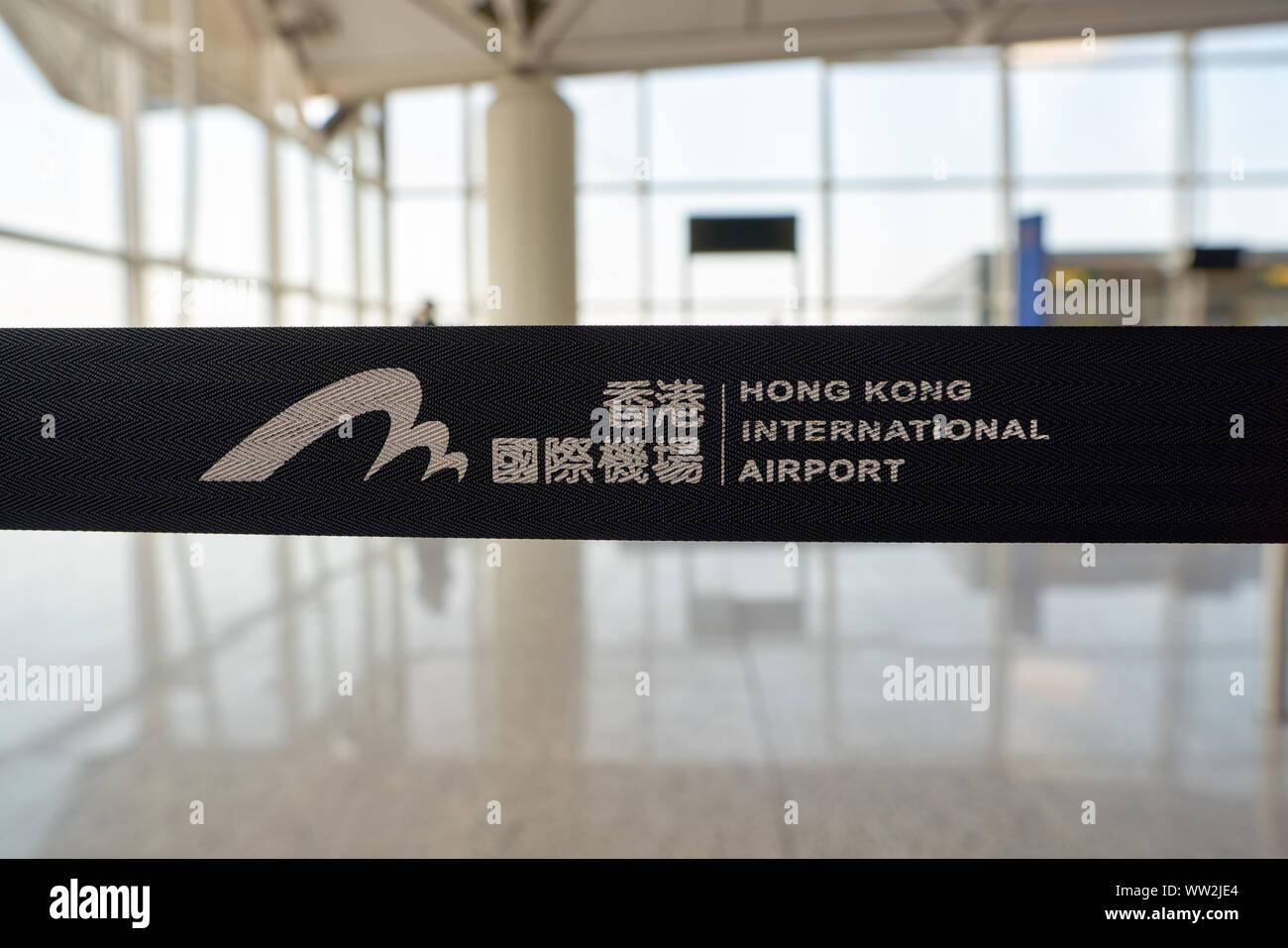 HONG KONG - CIRCA APRIL, 2019: close up shot of Hong Kong International ...