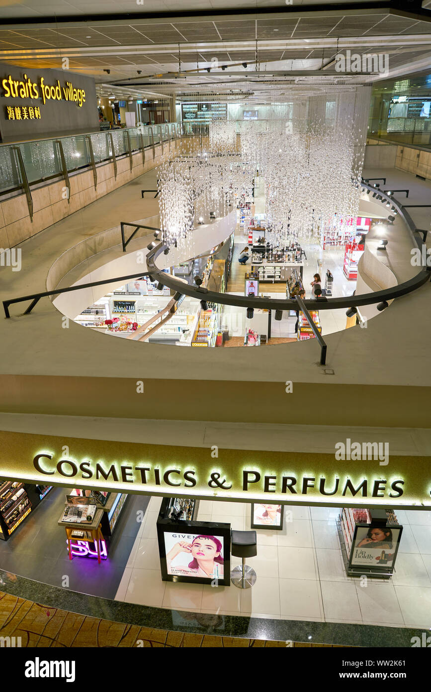 SINGAPORE - CIRCA APRIL, 2019: Cosmetics & Perfumes by The Shilla Duty ...
