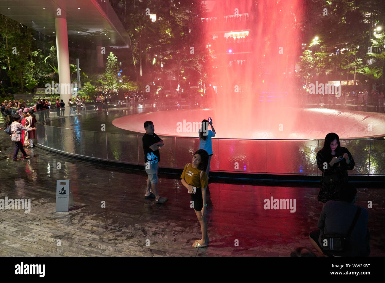 SINGAPORE - CIRCA APRIL, 2019: 40-meter HSBC Rain Vortex, the world’s ...