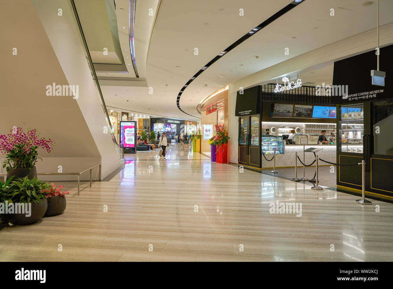 SINGAPORE - CIRCA APRIL, 2019: interior shot of Jewel Changi Airport ...