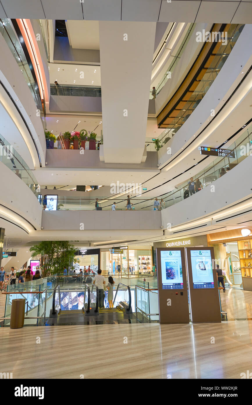 SINGAPORE - CIRCA APRIL, 2019: interior shot of Jewel Changi Airport ...