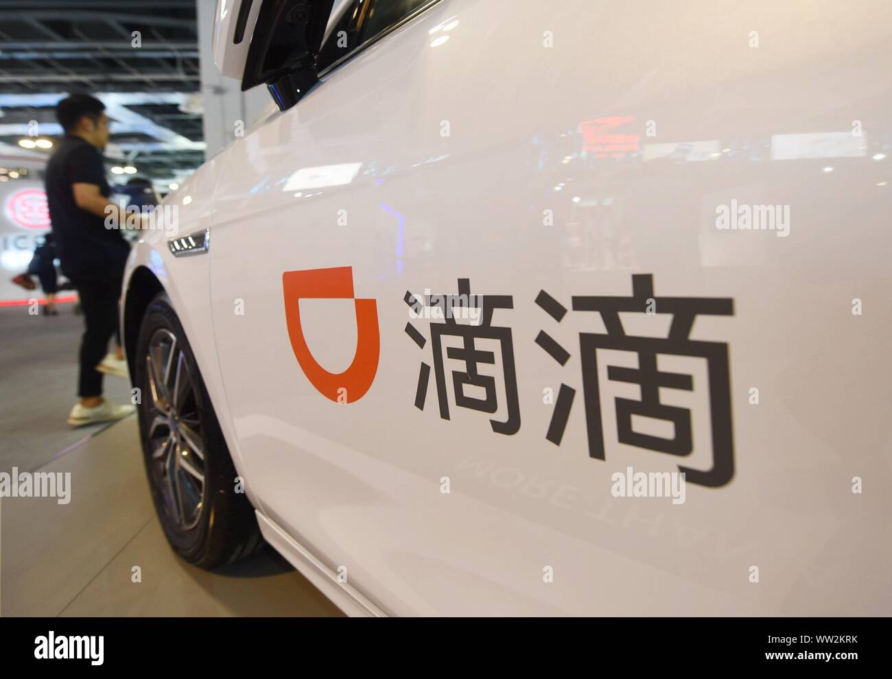 A self-driving car of Chinese ride-hailing service operator Didi ...