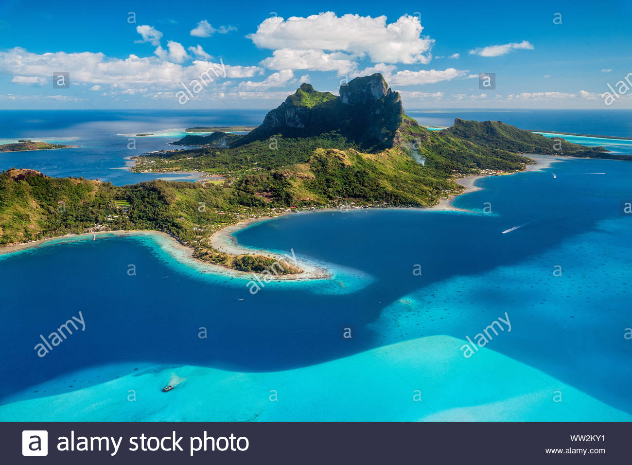 Aerial View Of Bora Bora High Resolution Stock Photography and Images ...