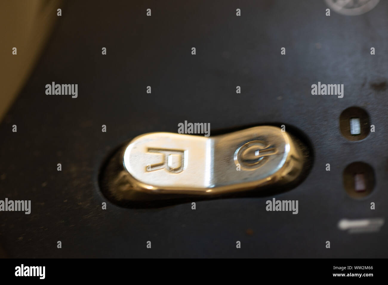 Chrome Switch close up Stock Photo - Alamy