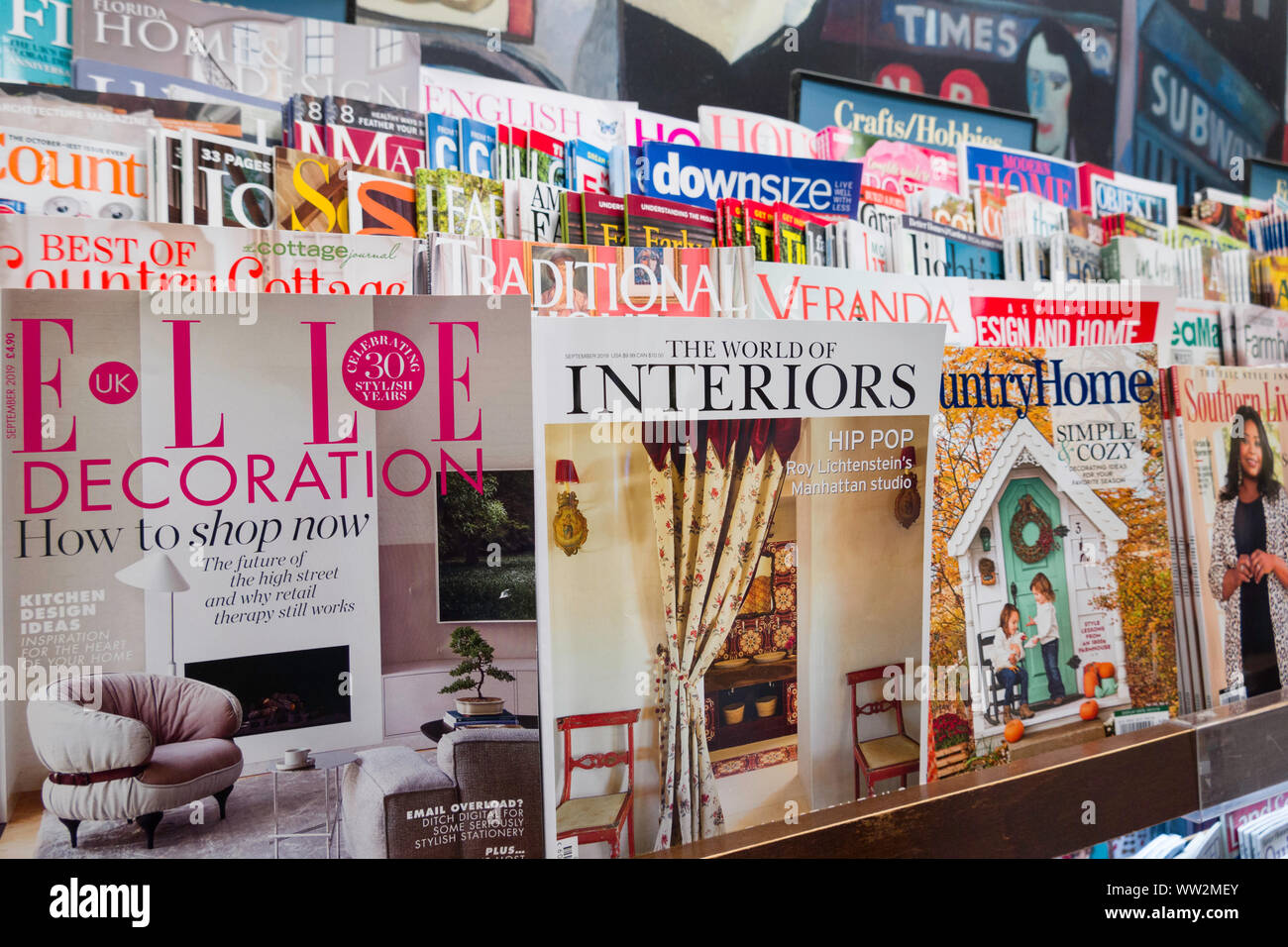 Magazine Stand Featuring Magazine Covers, NYC, USA Stock Photo - Alamy