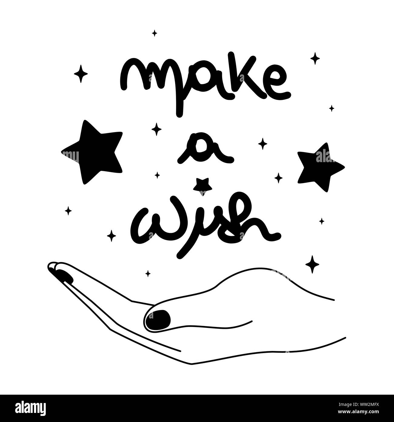 Make a wish art Black and White Stock Photos & Images - Alamy