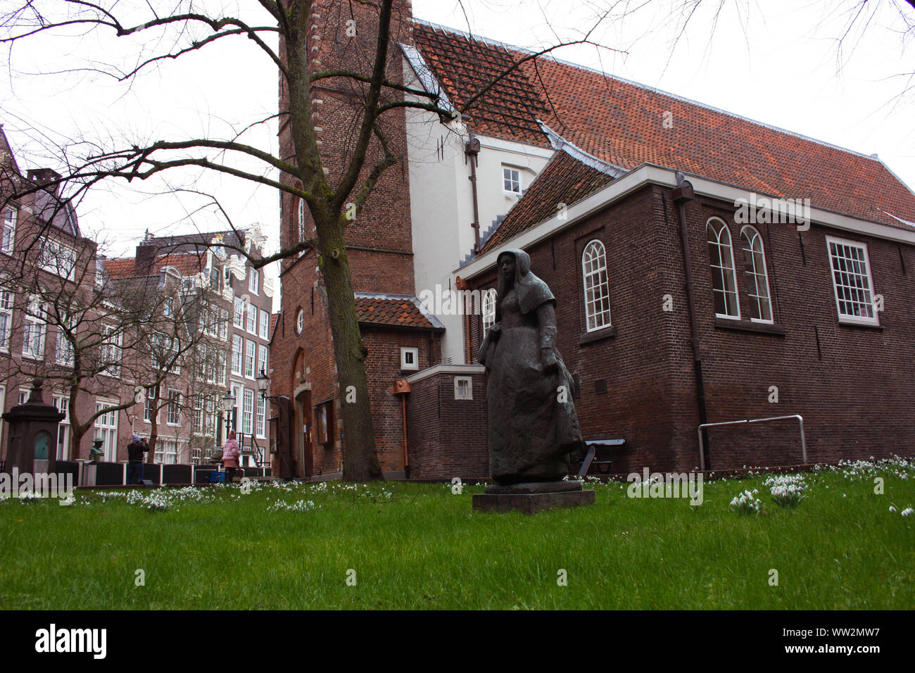 The quarter of the Beguines of Amstedam. Beguinage in the secret garden ...