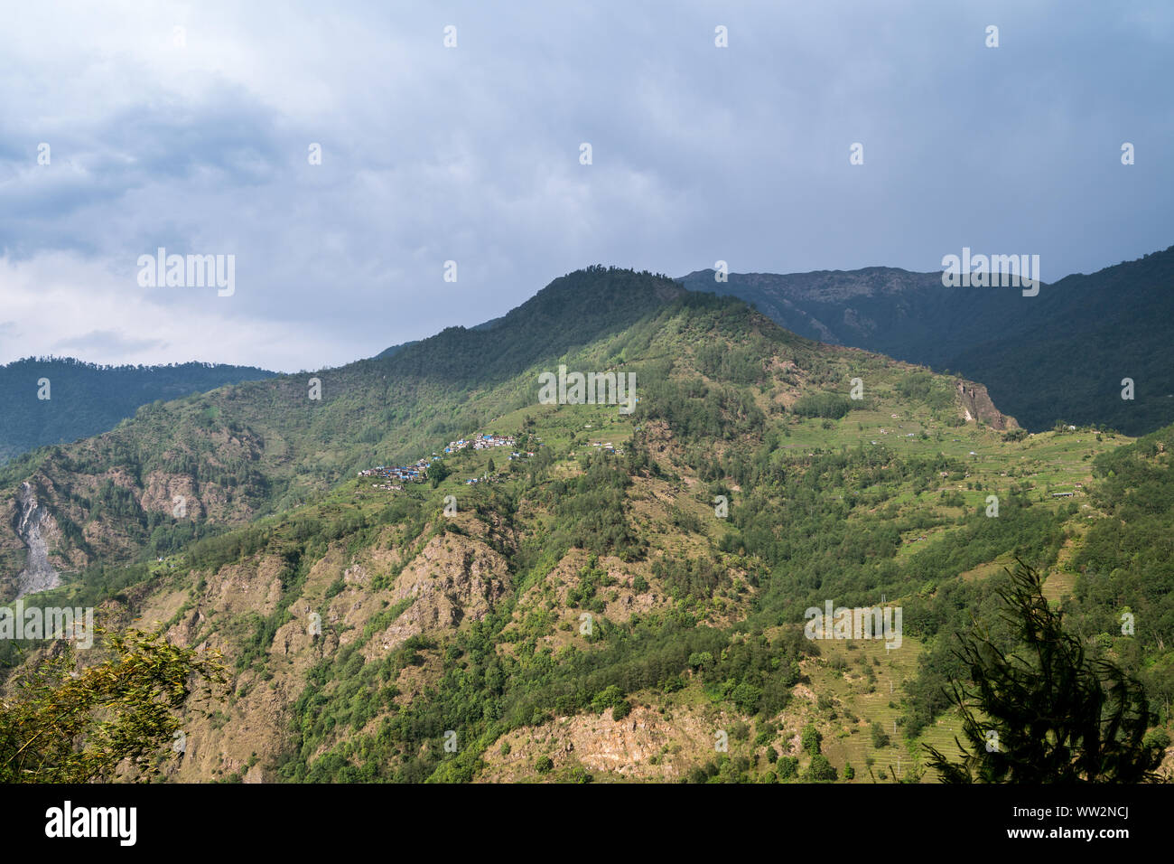 Valley of ghar khola river hi-res stock photography and images - Alamy