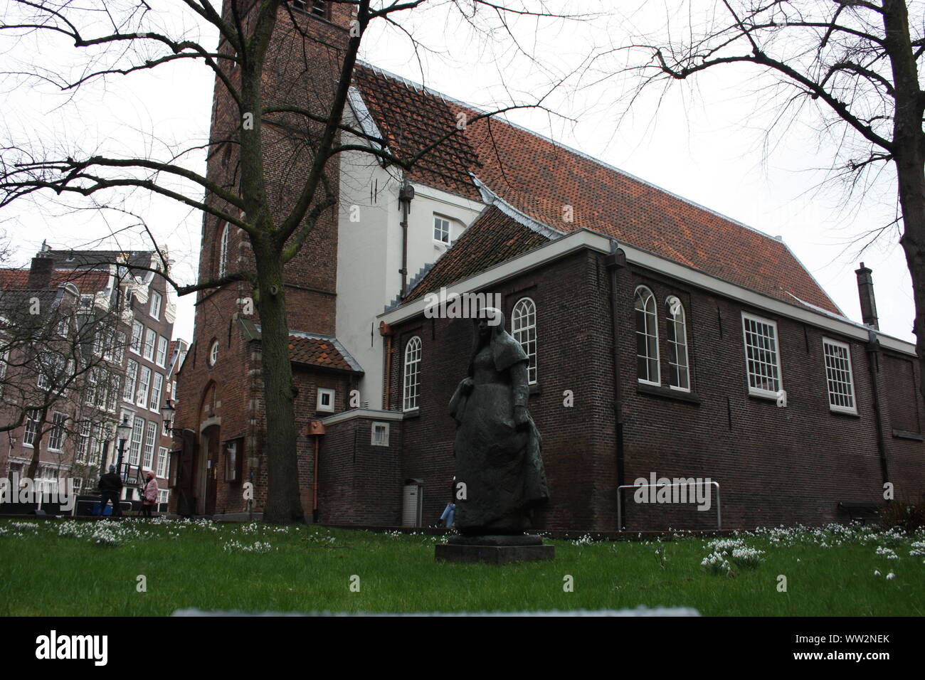 The quarter of the Beguines of Amstedam. Beguinage in the secret garden ...