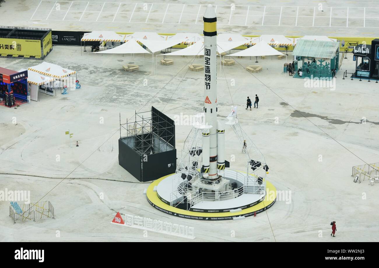 People visit the carrier rocket-themed restaurant, part of the upcoming ...
